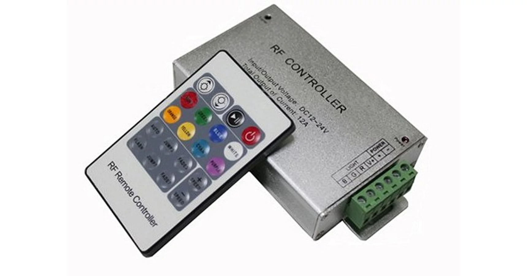 RGB led szalag vezérlő, 20 gombos, rádiós